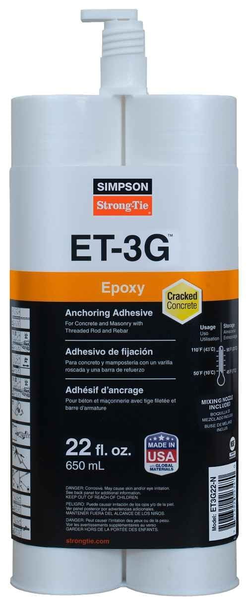 Simpson Strong-Tie Epoxy Adhesive with Nozzle and Extension ET3G22-N ...