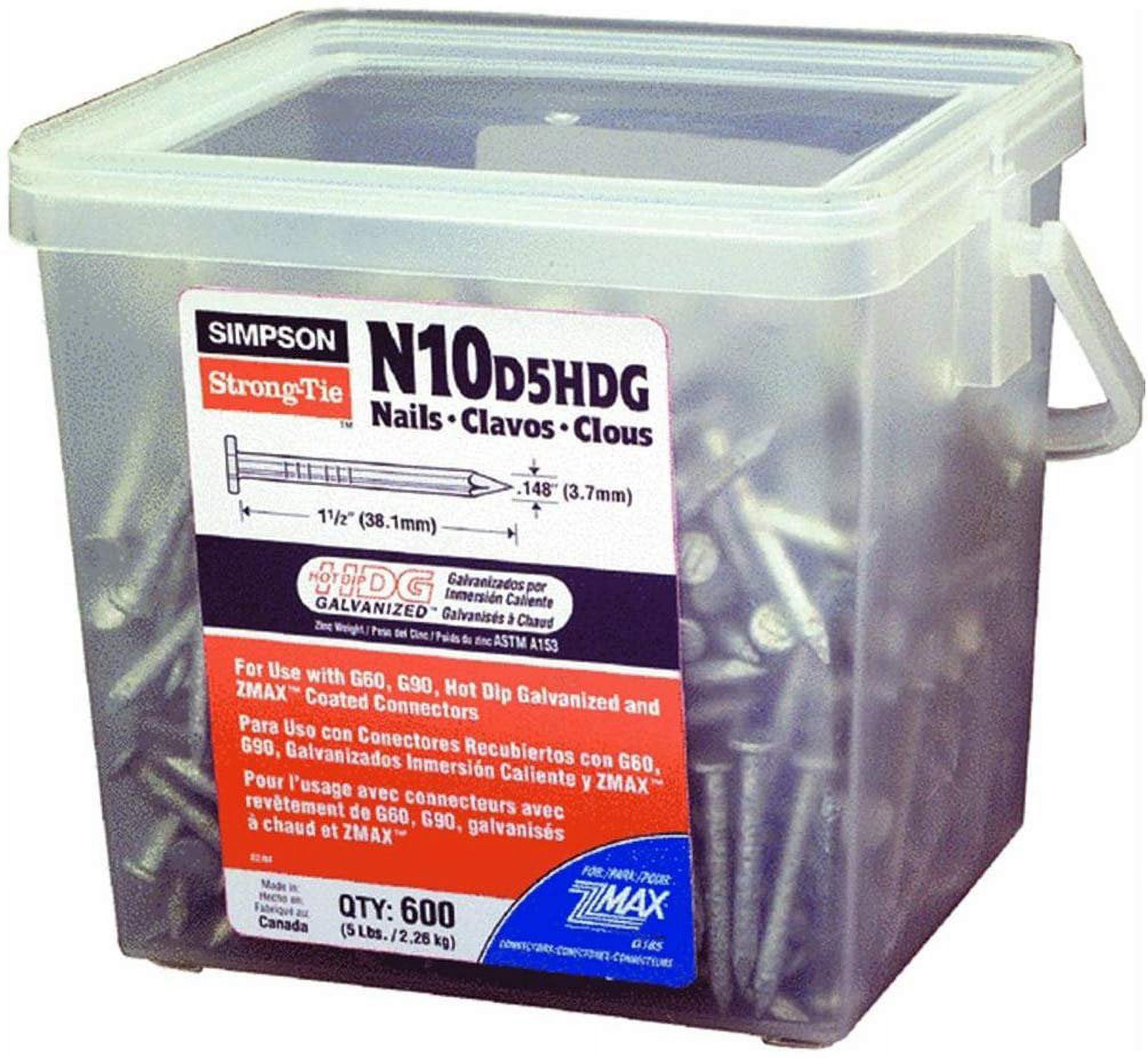 Simpson Strong Tie N10D5HDG Structural Connector 1-1/2-Inch by .148 ...