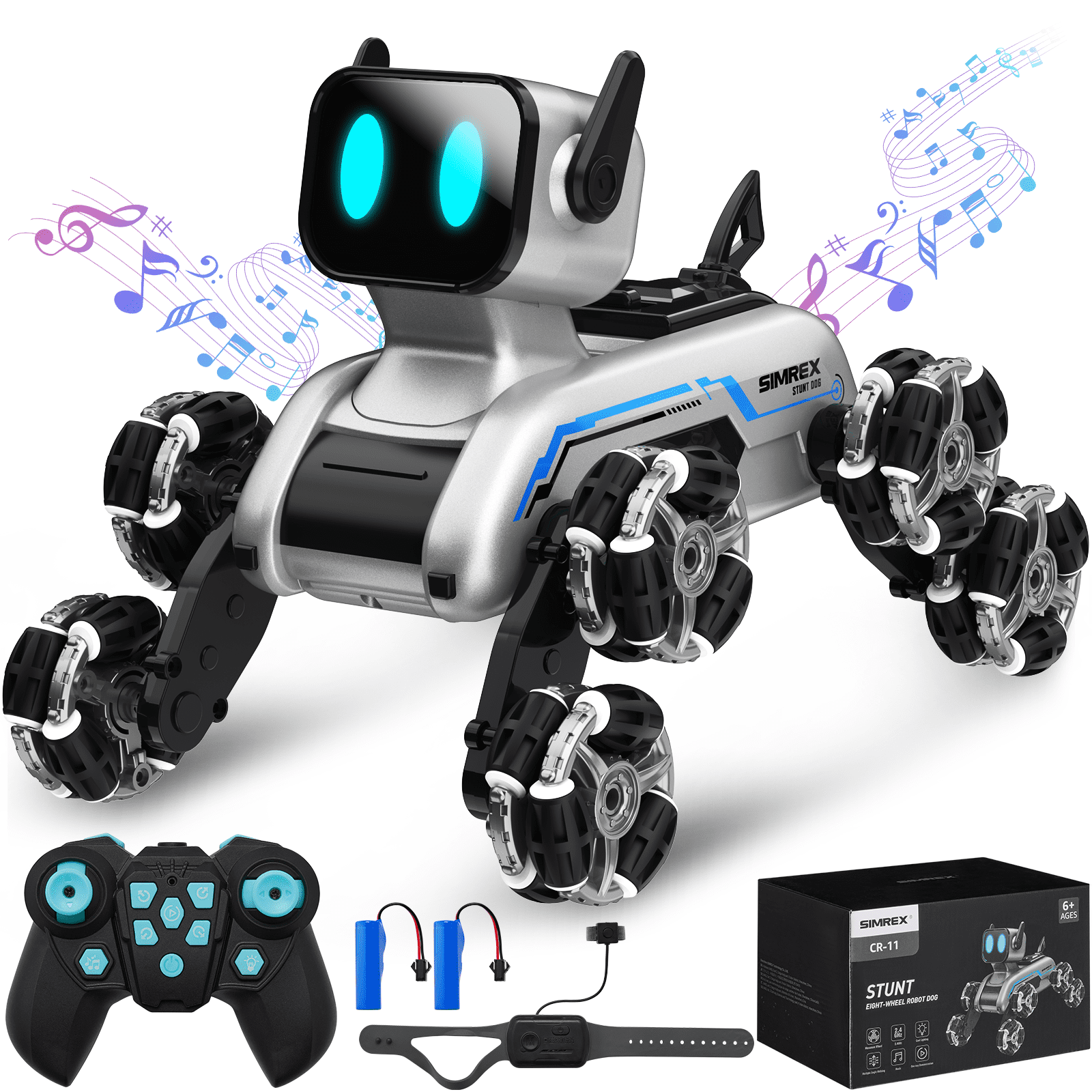 SIMREX Robot Dog RC Stunt Car Toys - Gesture Sensing Remote Control car ...