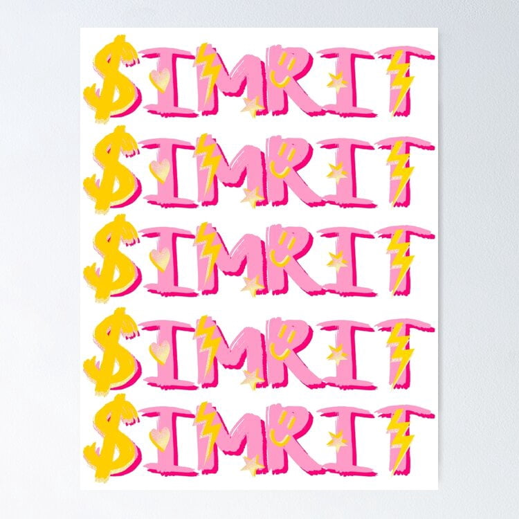 SIMRIT name Poster - KIRA.965, UNFRAMED-12x18 - Walmart.com