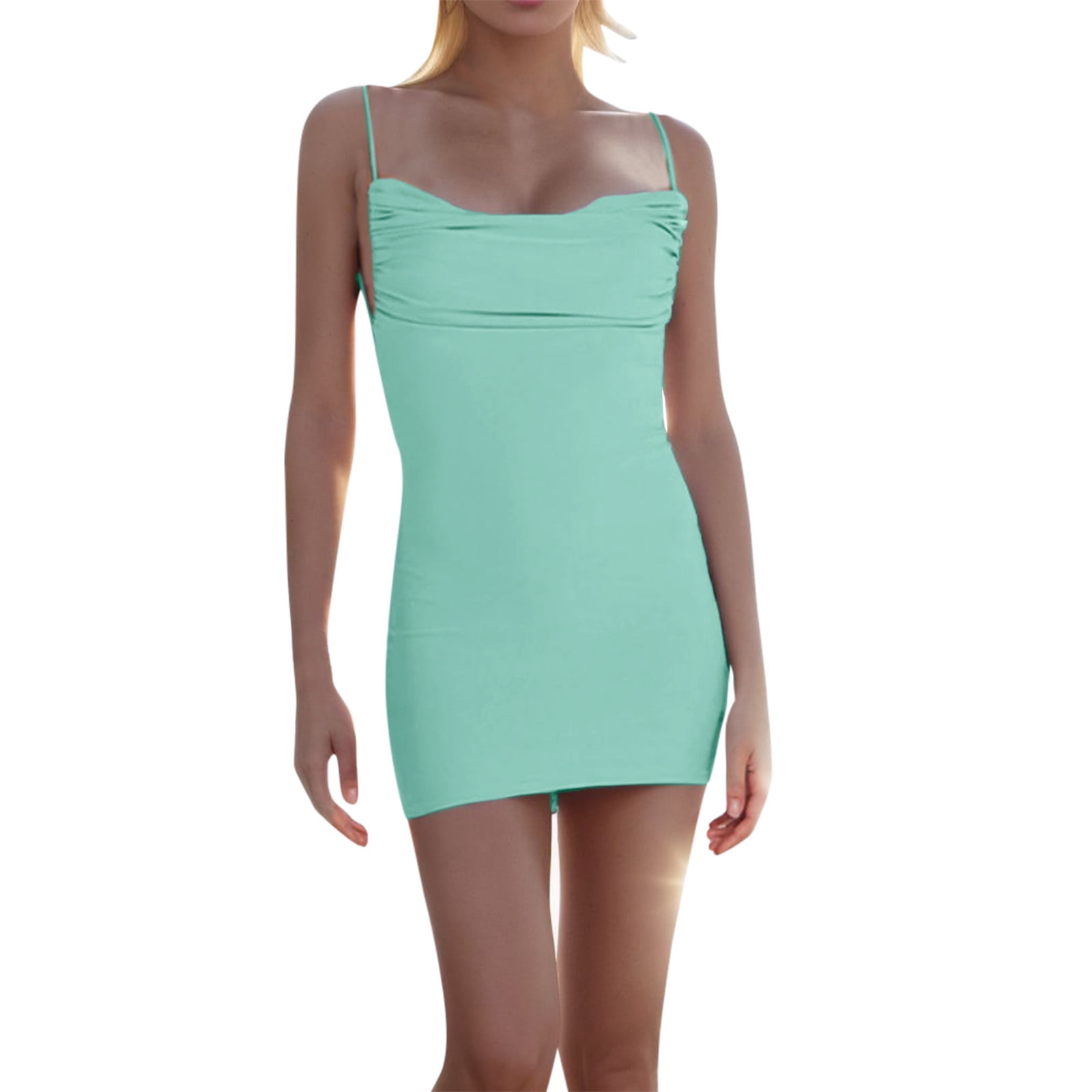 Simu Dresses For Women 2024 Casual Women Sleeveless Open Back Elegance