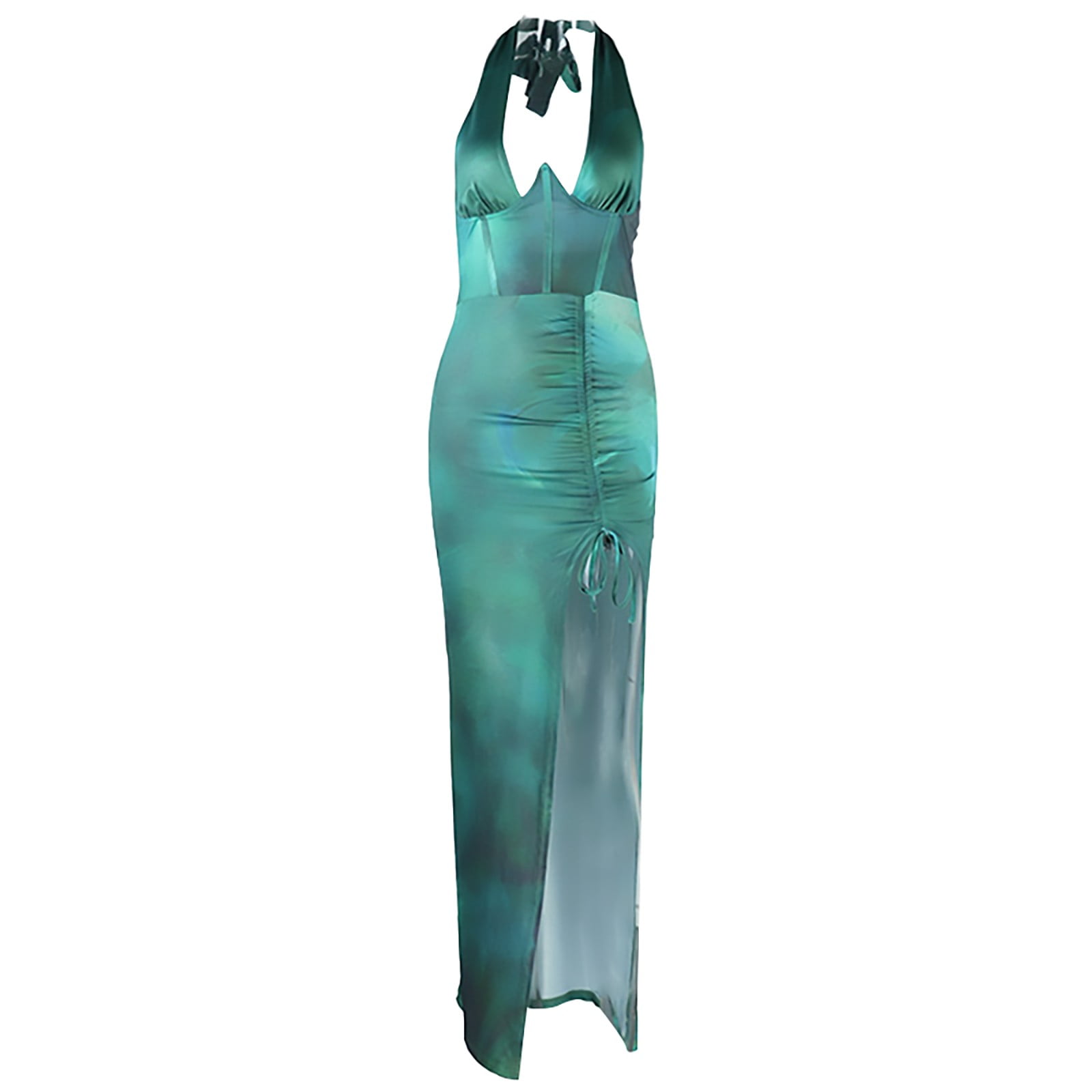 Simu Dresses For Women 2024 Womens Sexy Slim Fit V Neck Plunging