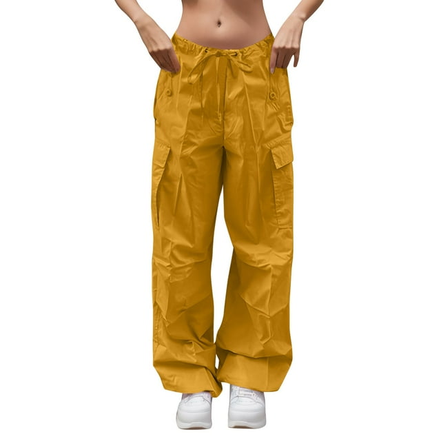 Simu Pants For Women Womens Plus Size Tethered Straight Cargo Pants