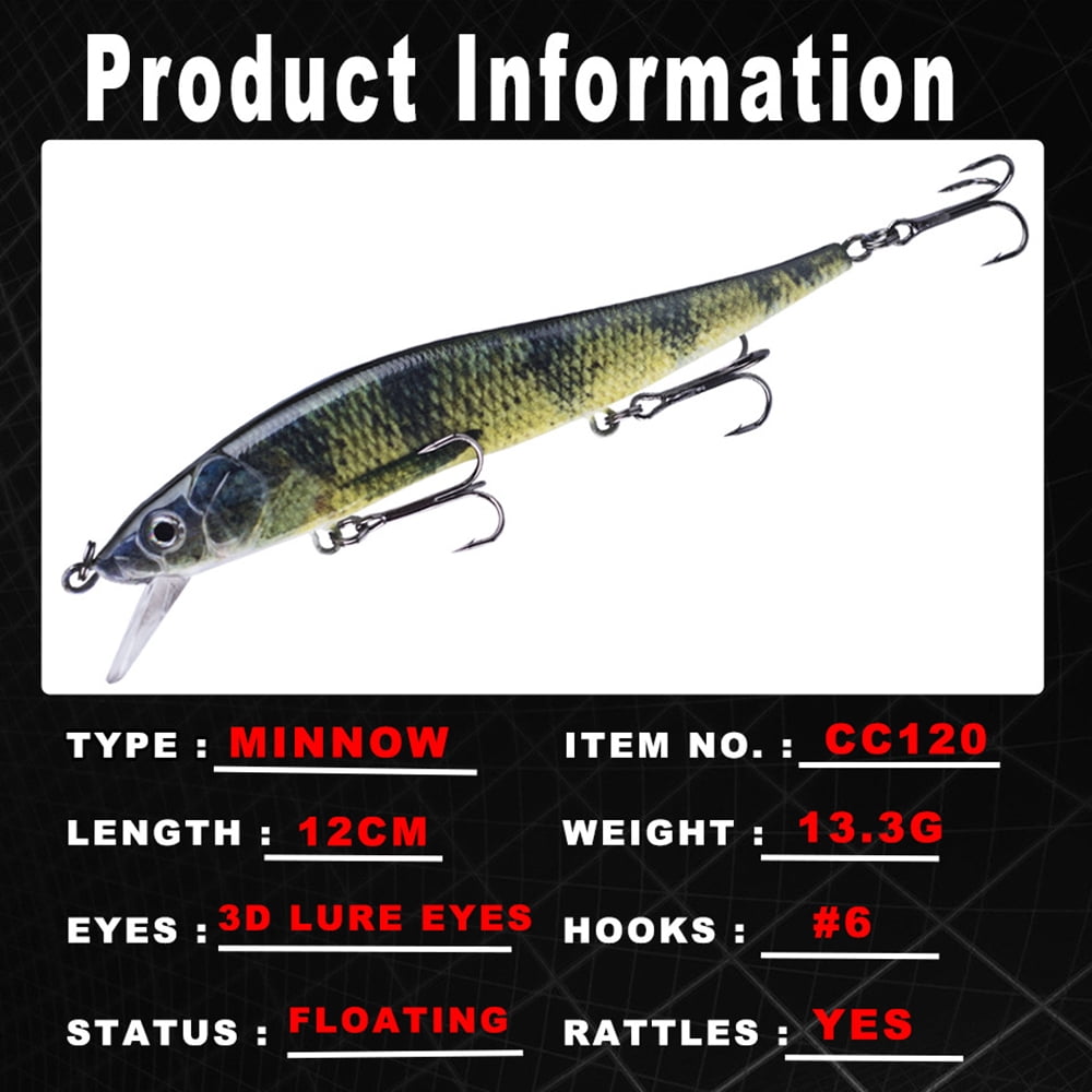 SIMULATION BAIT,Wotao Minnow Bait With Realistic Eyes Body Lures Minnow ...