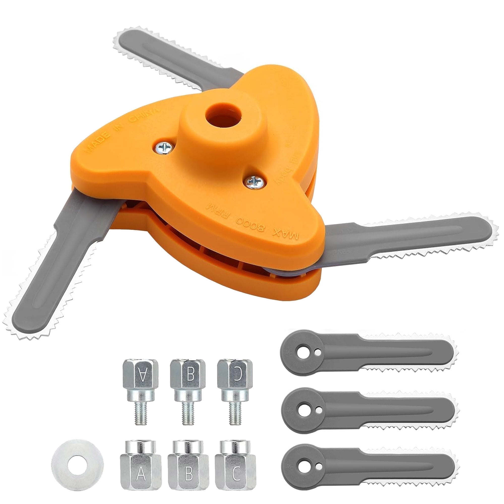Simusi Universal Weed Eater Head 3 Blade Trimmer Head Rrplacement For