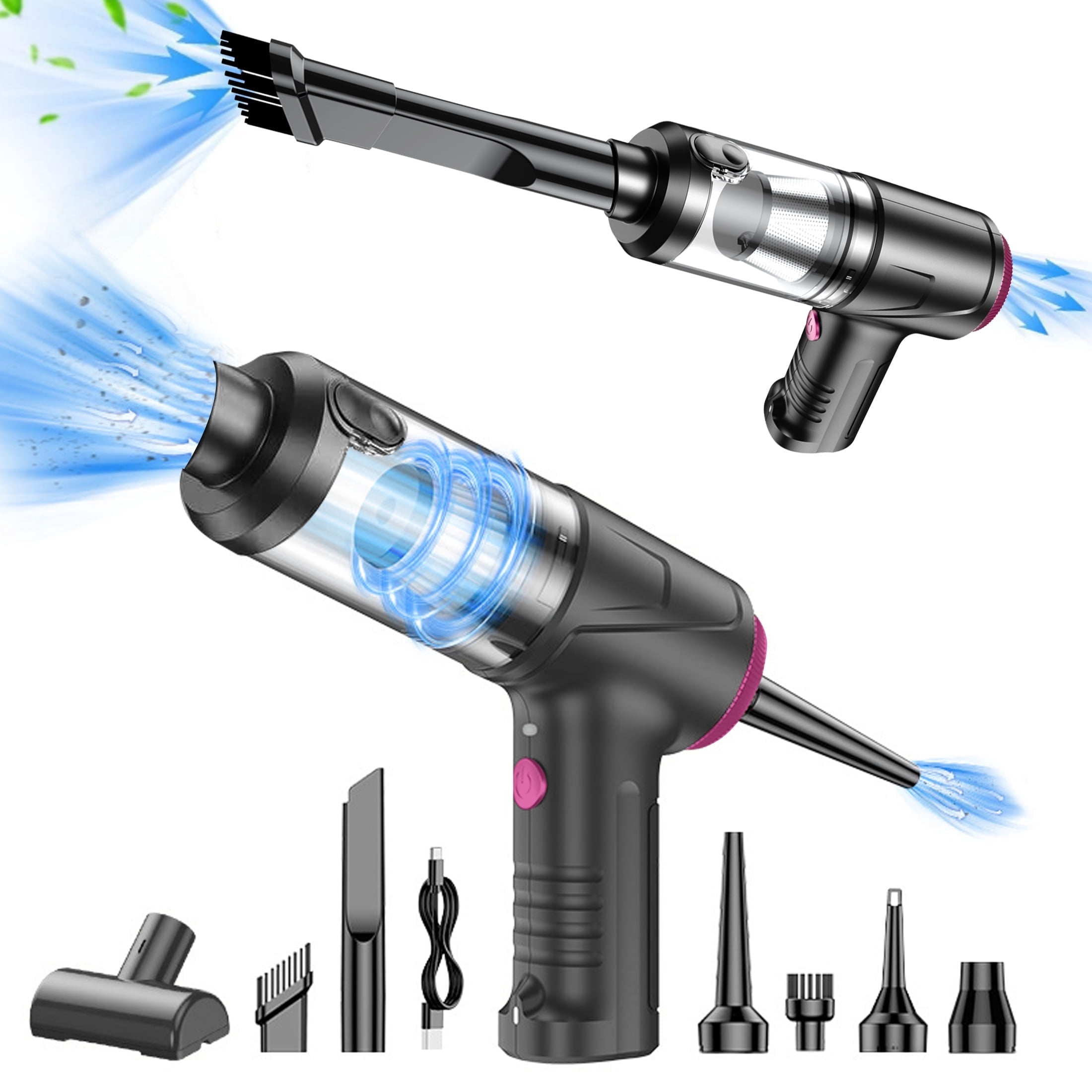 EVLIVE 4-In-1 Car Vacuum Cleaner, 9000PA Strong Suction, Can Clean Dead ...