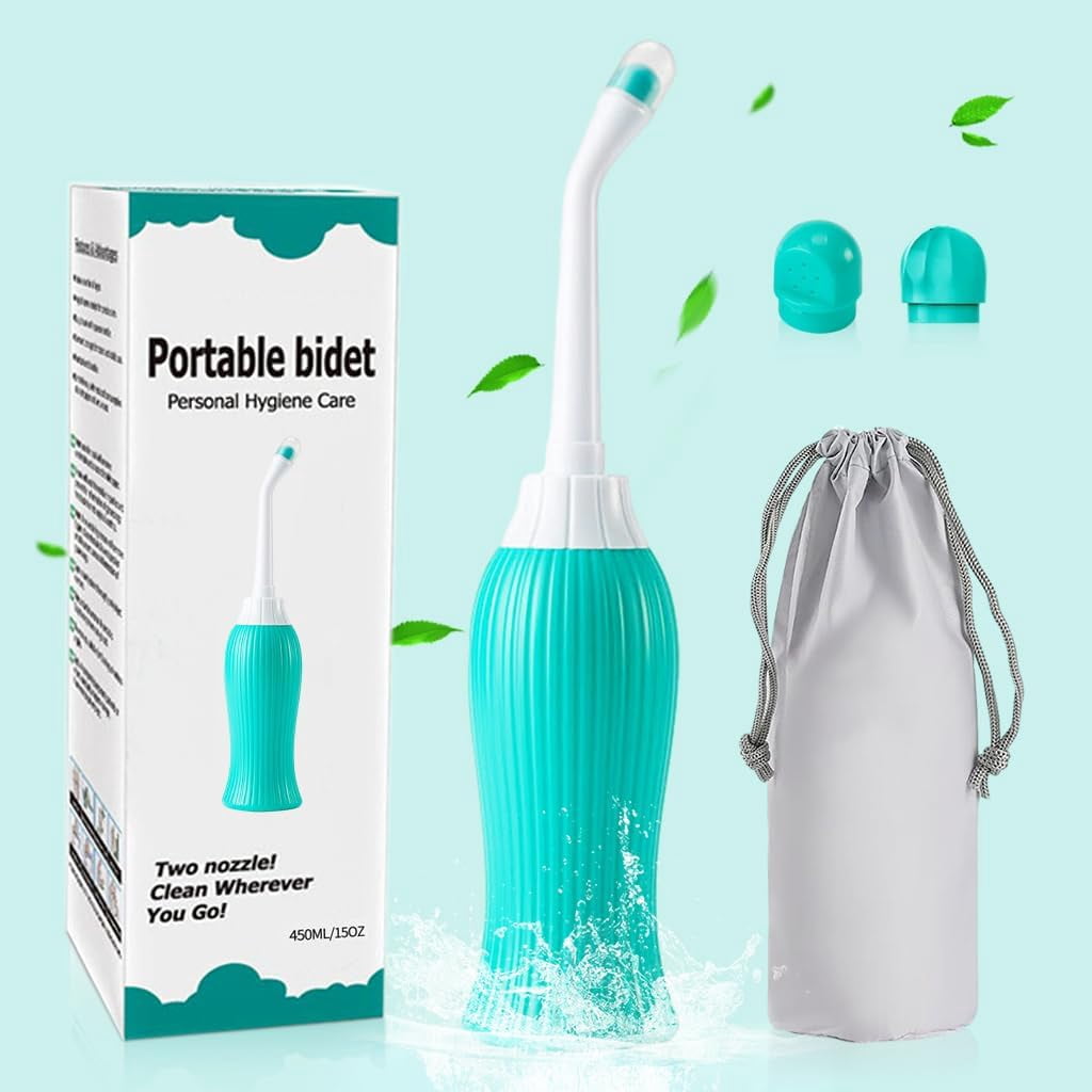 SIMXEN Handheld Portable Bidet Spray with 2 Nozzles for Toilet ...