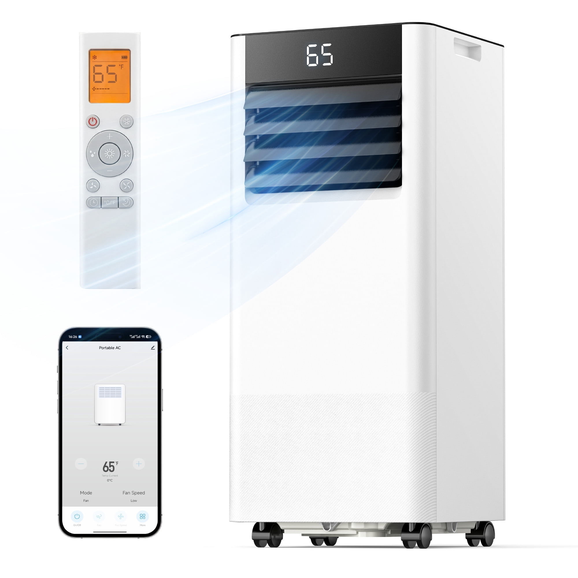 SIMZLIFE 10000 BTU Portable Air Conditioner with WIFI and Remote ...
