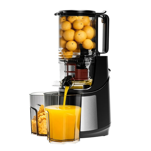 SIMZLIFE Cold Press Juicer, Masticating Juicer with 5.1" Wide Feed ...