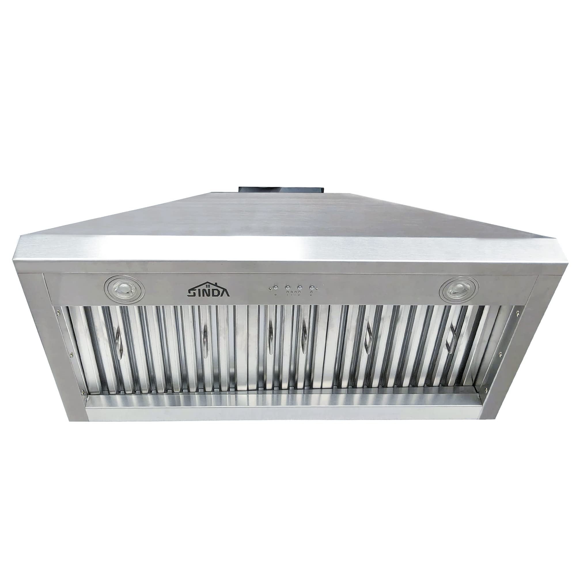 SINDA 36 Inch Built-in Range Hood Insert/Liner , 610 CFM in Stainless ...