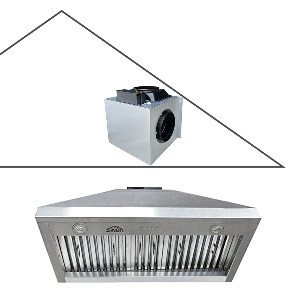 SINDA 36-inch Range Hood Insert with Inline Remote Blower,1260CFM in ...