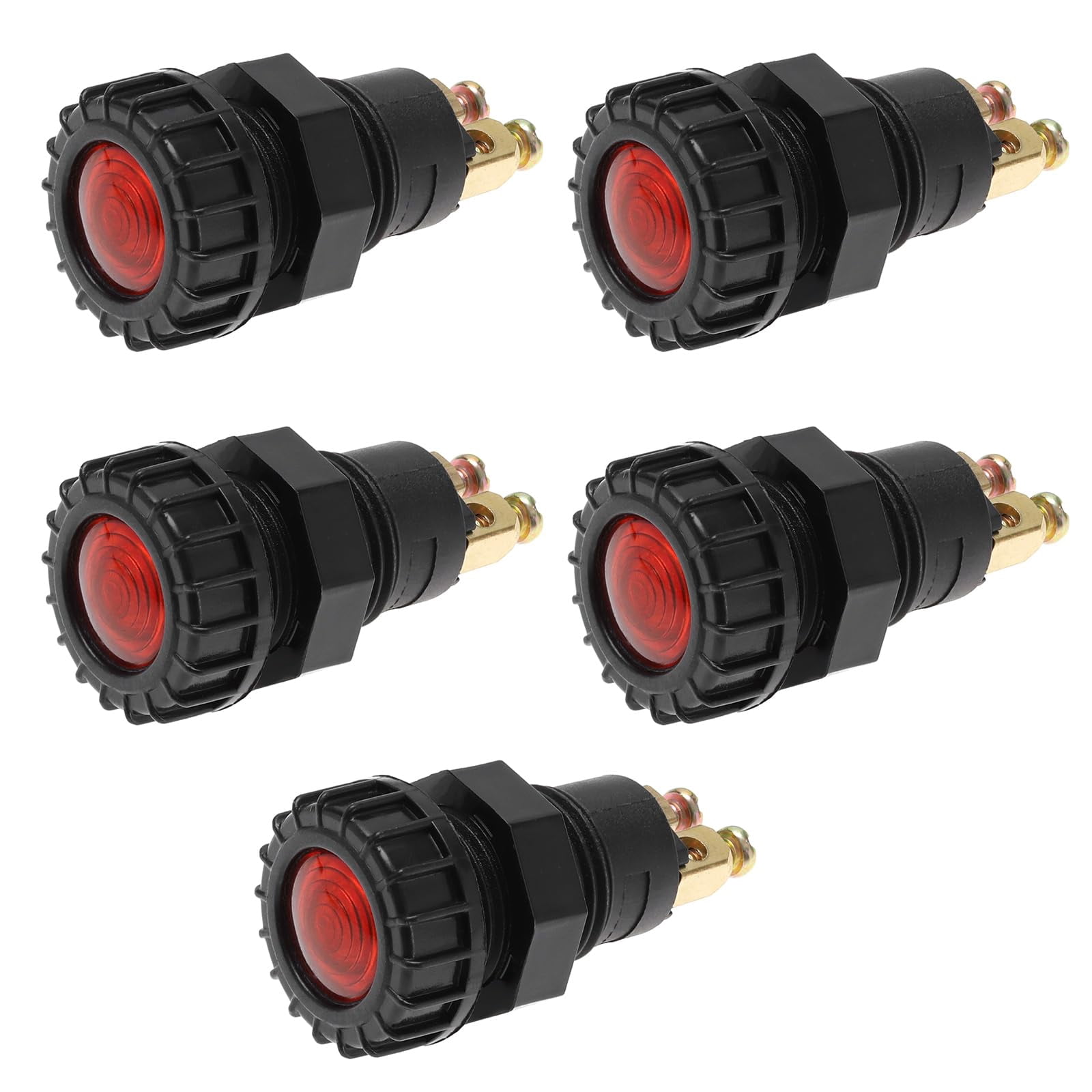 SING F LTD 5PCS OIF8 Car Dashboard Panel Warning Light Red Lamp 12V/24V ...