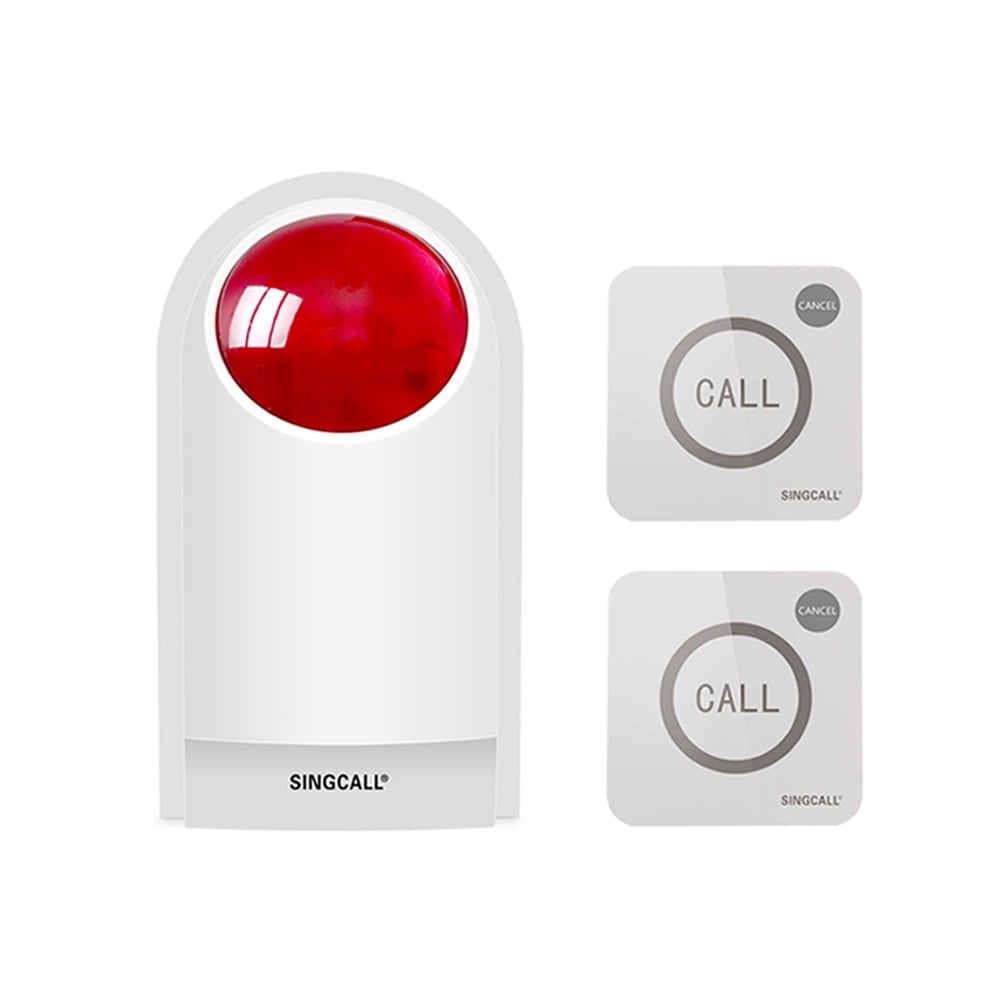 SINGCALL Home Security Bugalr Alarm System Call Button Pager Wireless ...