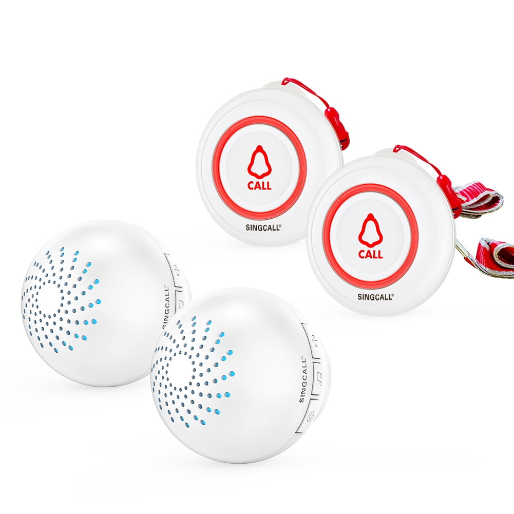 SINGCALL Wireless Caregiver Pager Call System 2 Call Buttons ...