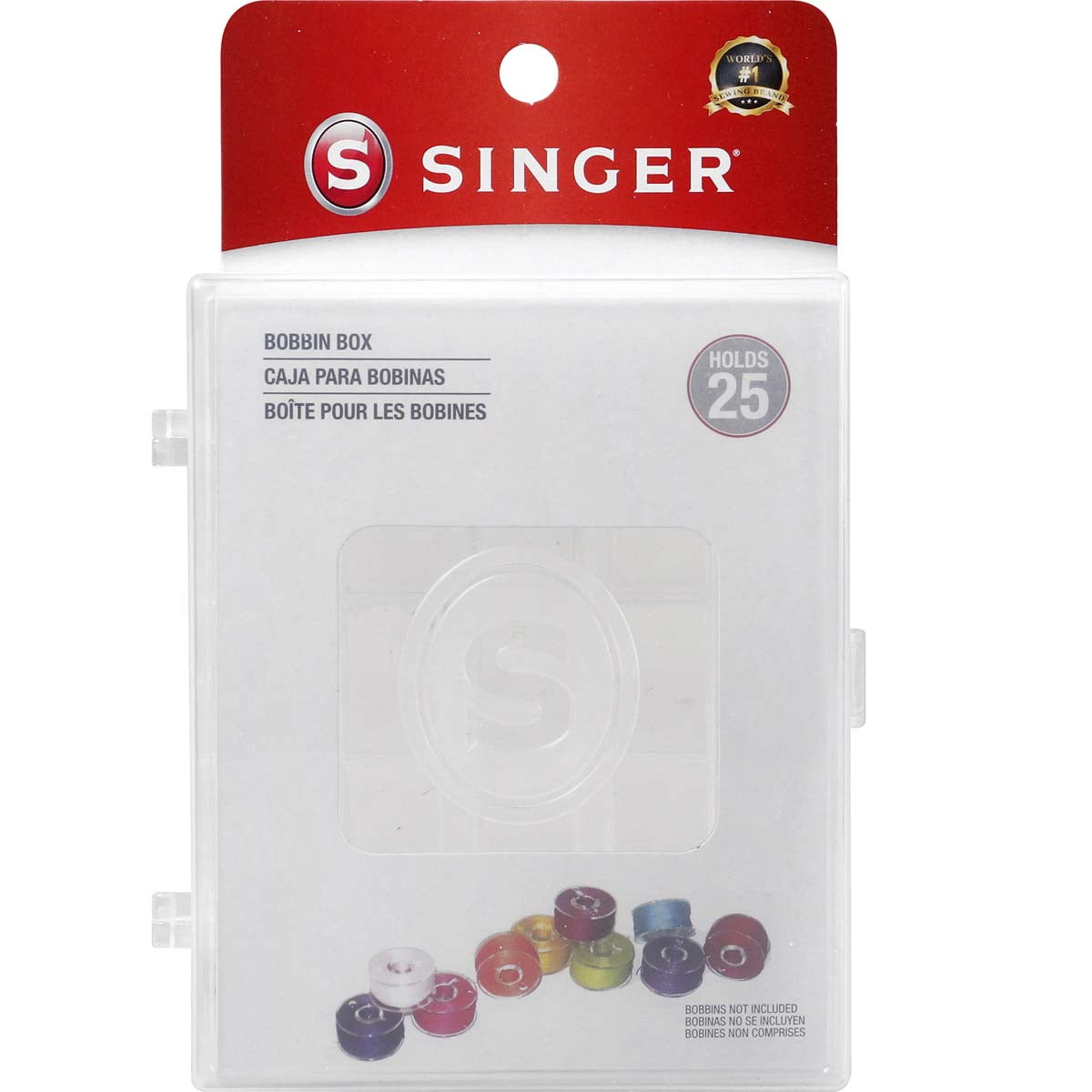 SINGER Bobbin Box with Hinged Lid, Holds 25 Bobbins - Walmart.com