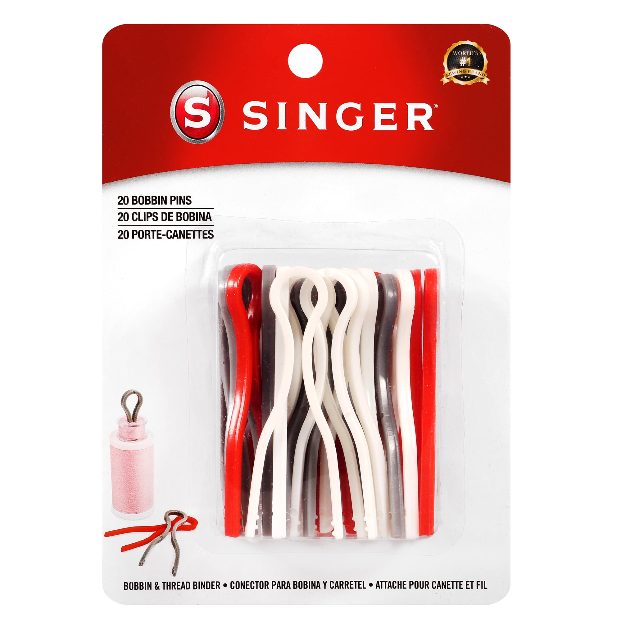 SINGER Bobbin Pins, Assorted Colors, 20 Count - Walmart.com