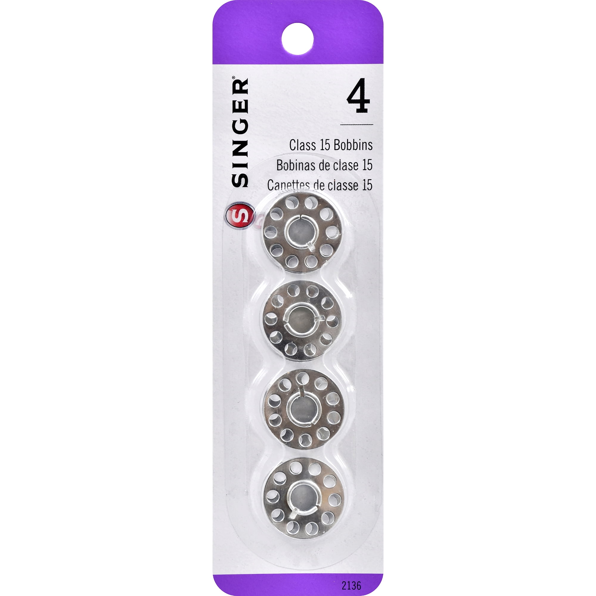 SINGER Class 15 Metal Bobbins, 4 Count - Walmart.com