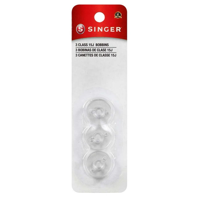 SINGER Clear Plastic Class 15J Bobbins, 3 Count - Walmart.com