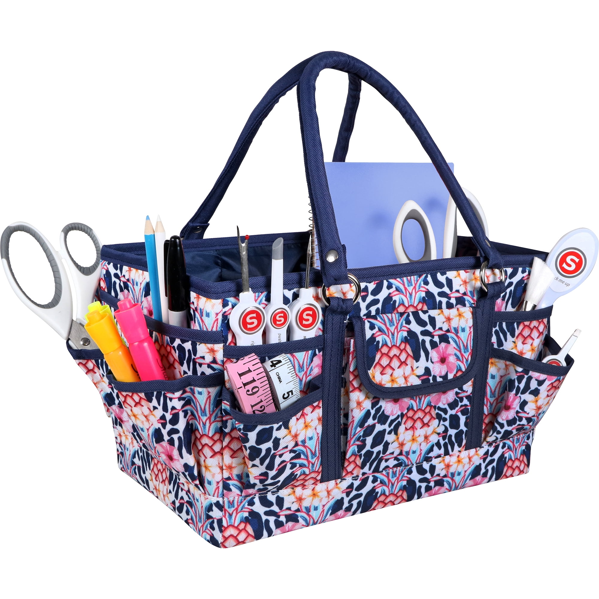 SINGER Collapsible Deluxe Store & Tote Caddy-Tropical Animal Print ...
