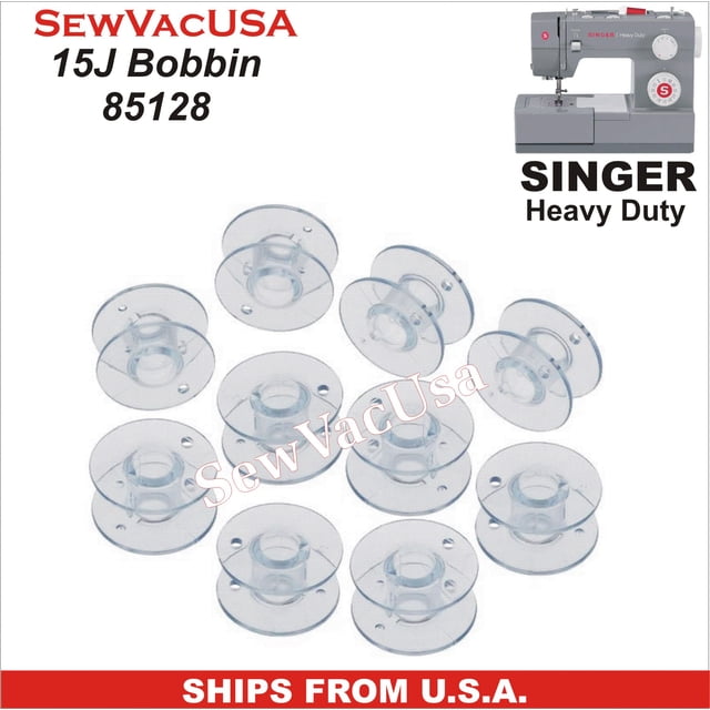 SINGER Compatible 15J Bobbins Fits Singer Heavy Duty Models & More See ...