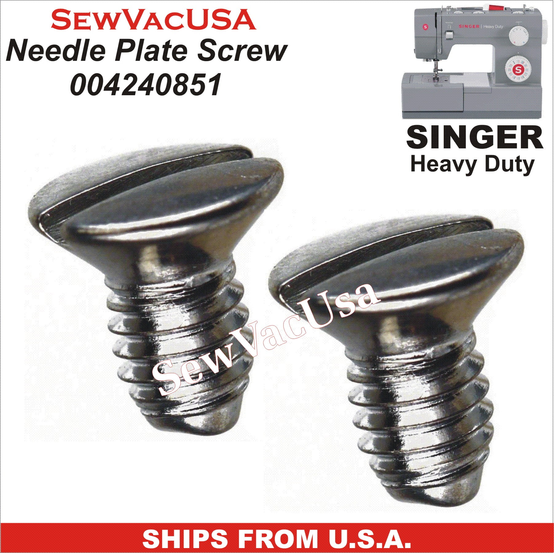 SINGER Compatible Needle Plate Screw 416122901 For SINGER Heavy Duty ...