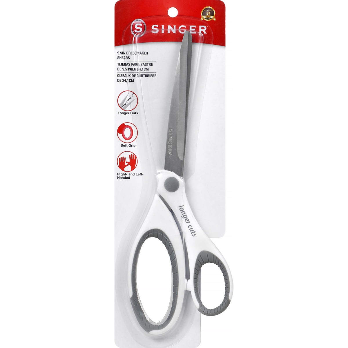 SINGER 9.5-Inch Heavy-Duty Dressmaker Shears with Comfort Grip Handles ...