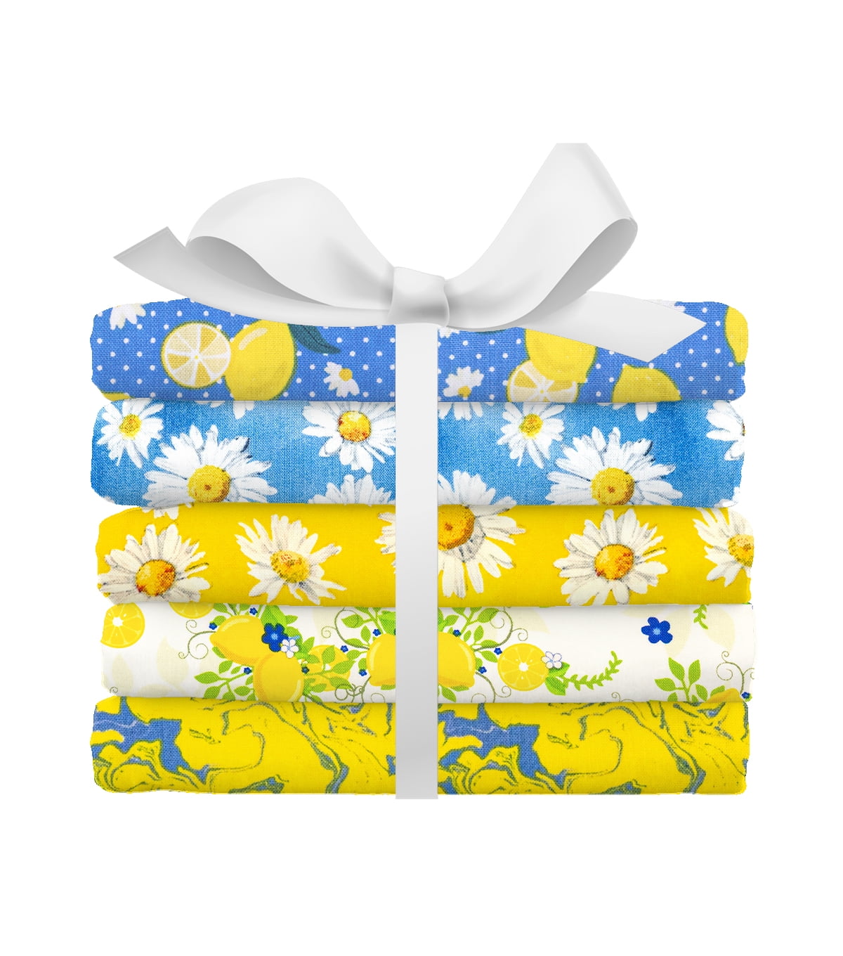 SINGER FABRIC, 100% COTTON, 5 PIECES BUNDLE, DAISY AND LEMON - Walmart.com