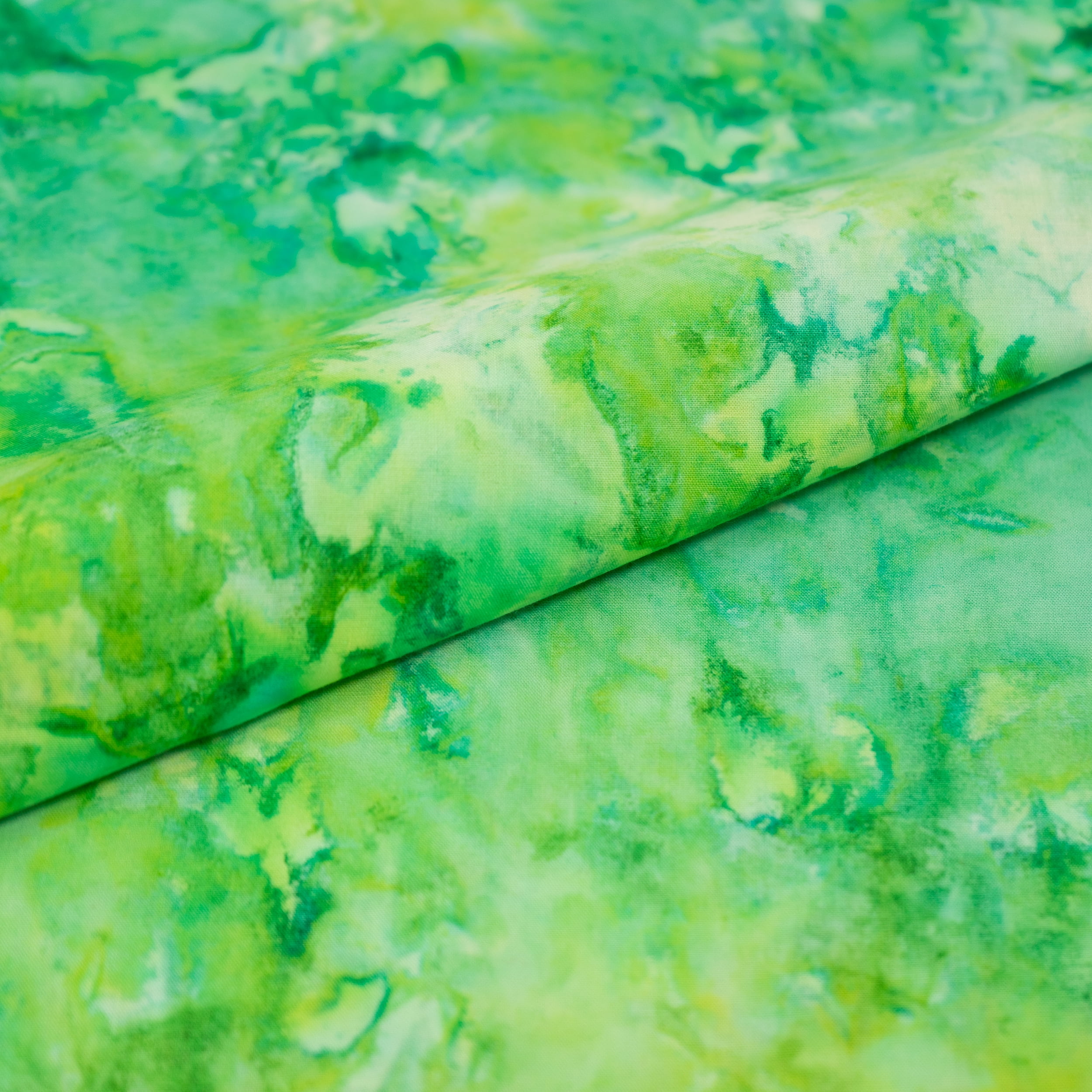 SINGER Fabric Batik 100% Cotton Print Green Tone, 42 inch, Cut by the ...