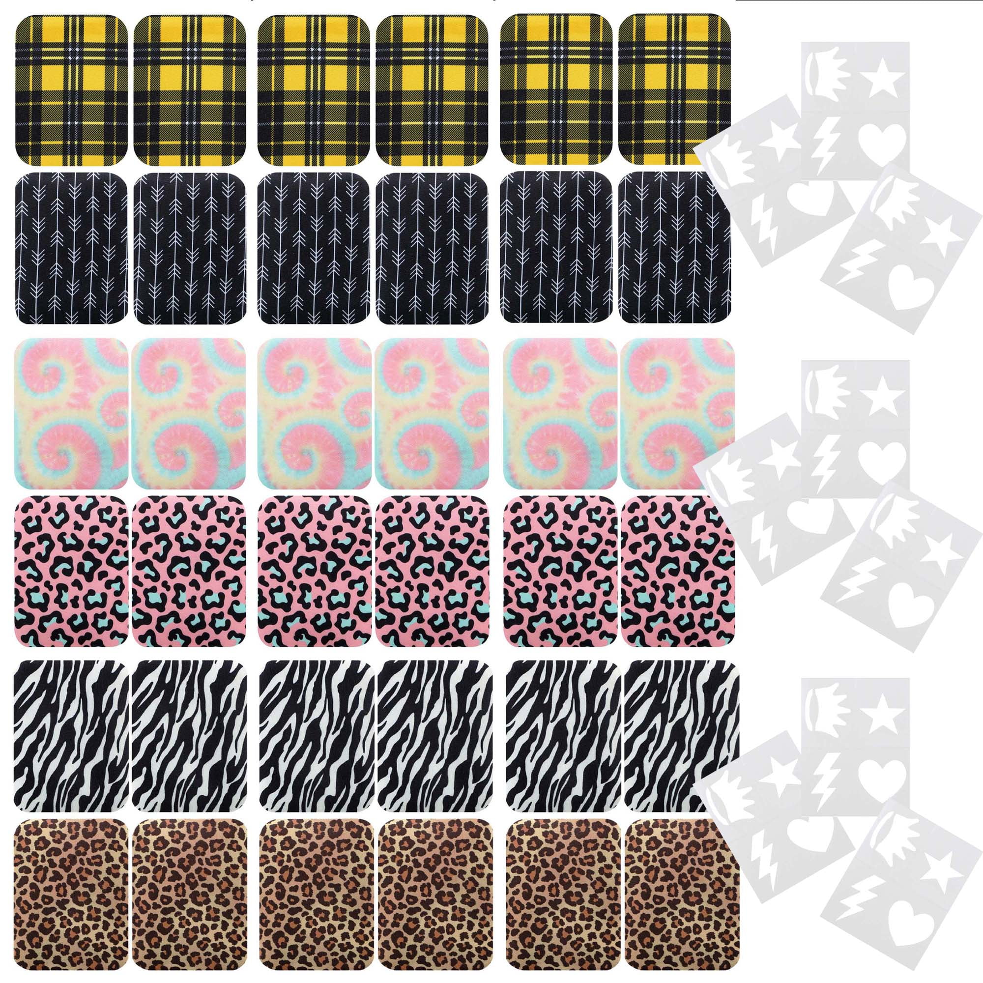 SINGER Iron-On Fabric Patches in Assorted Prints, for Clothing Repairs ...