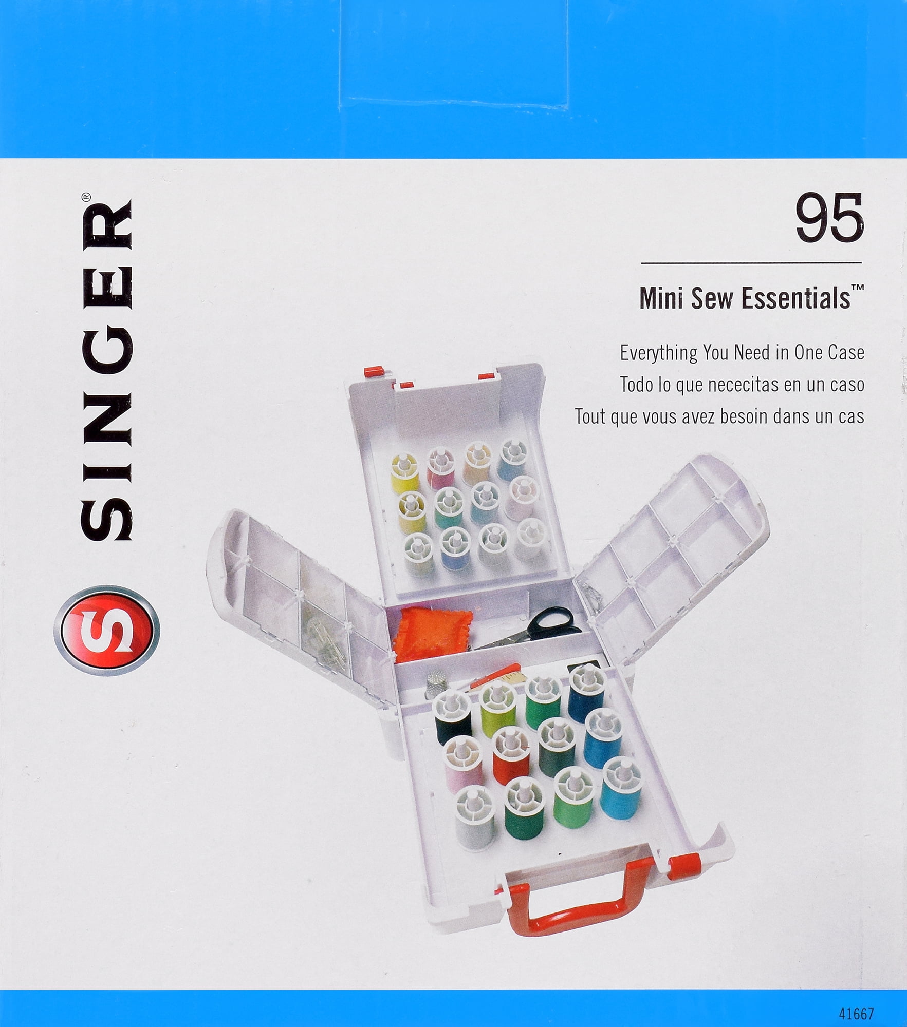 SINGER Portable Mini Sew Essentials Sewing Kit, 95-Piece, Compact ...