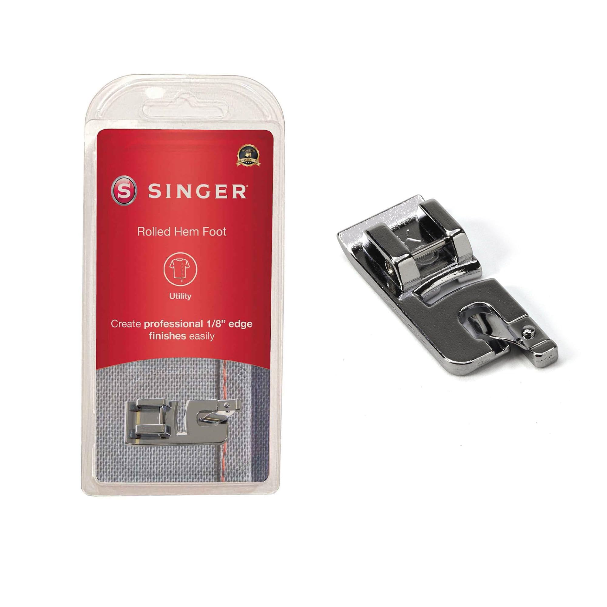 SINGER | Narrow Rolled Hem Foot for Low-Shank Sewing Machines, 1/8 Inch ...