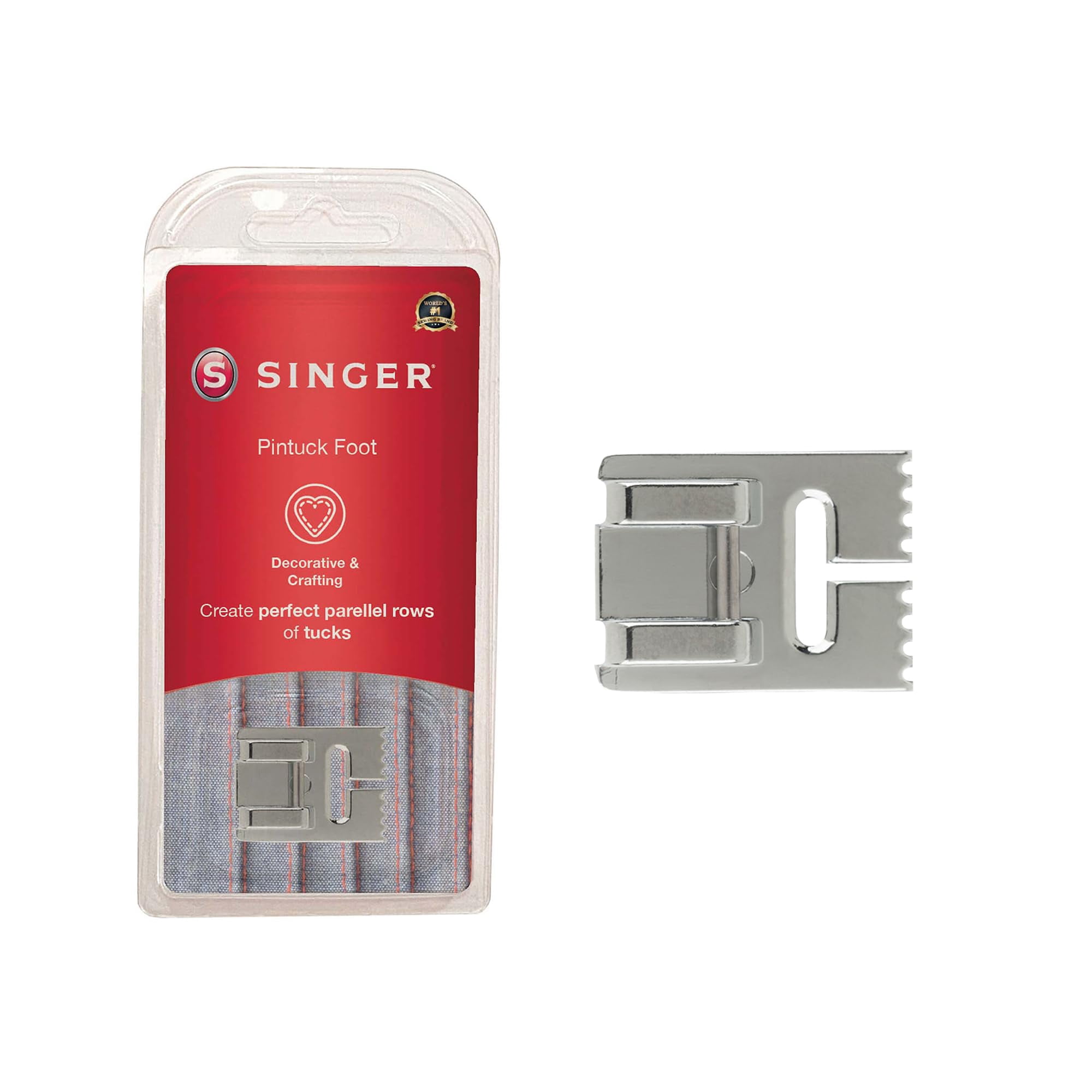 SINGER Pintuck Presser Foot | Grooved Design for Evenly Spaced Raised ...