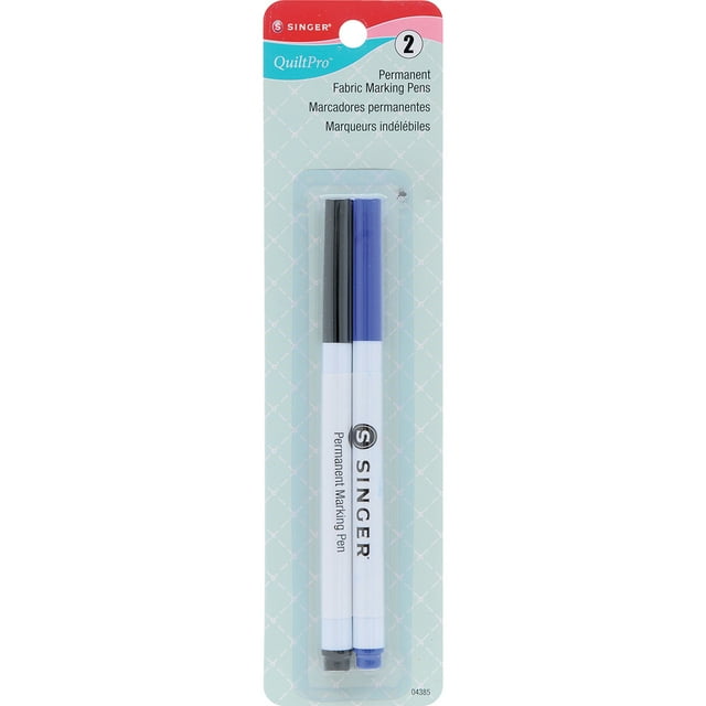 SINGER ProSeries Permanent Ink Fabric Marking Pen with Fine Point, Blue ...