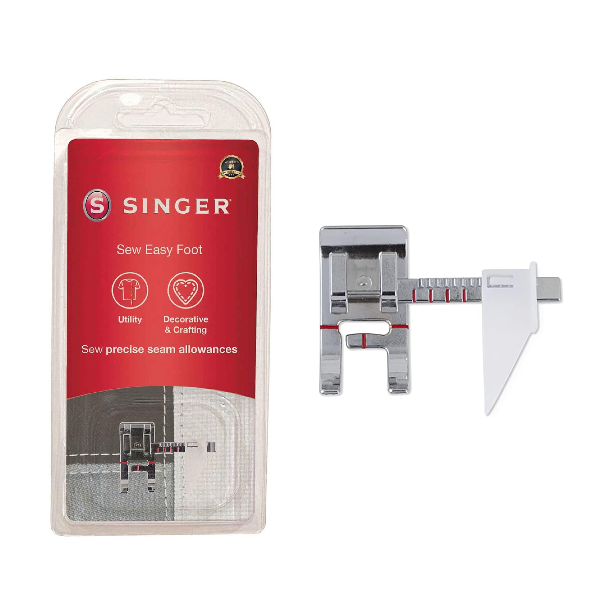 SINGER Sew Easy Presser Foot | Adjustable Guide for Precision Seam ...