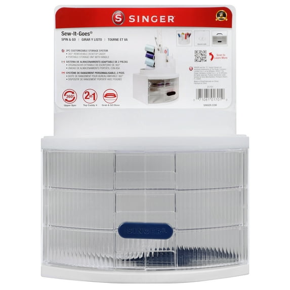 SINGER Sew-It-Goes Spin & Go Multipurpose Sewing Storage Container and ...