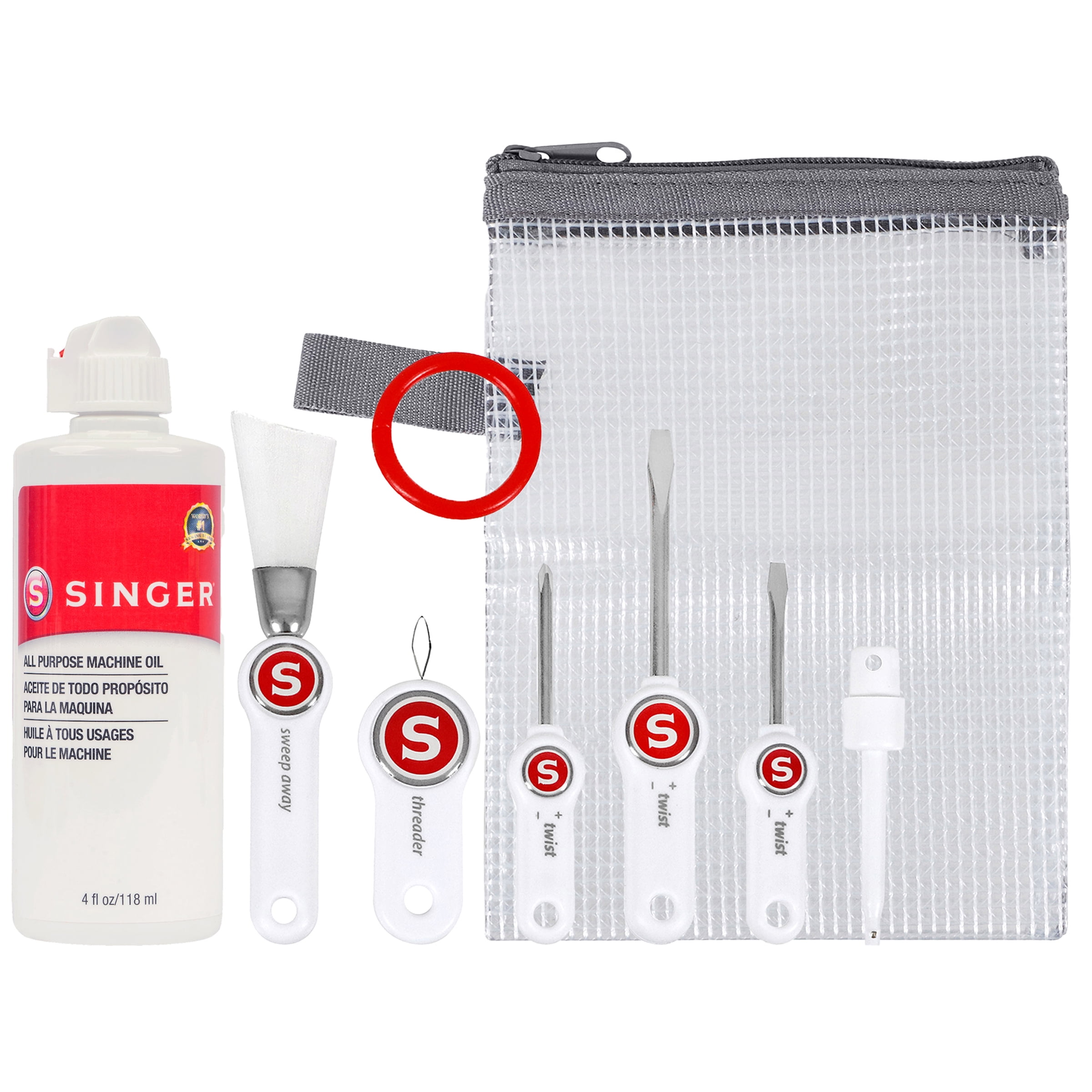 SINGER Sewing Machine Oil & 7pc Sewing Machine Maintenance Tool Set ...