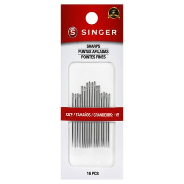 SINGER Milliner Steel Hand-Sewing Needles, Sizes 3/9, 16 Pieces ...