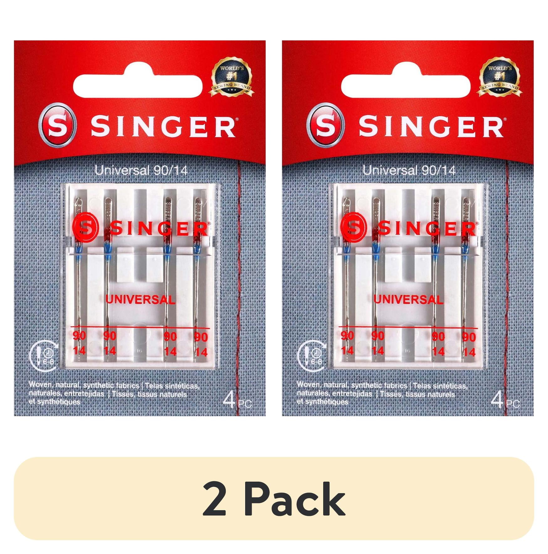 (2 pack) SINGER Size 90/14 Universal Regular Point Sewing Machine ...