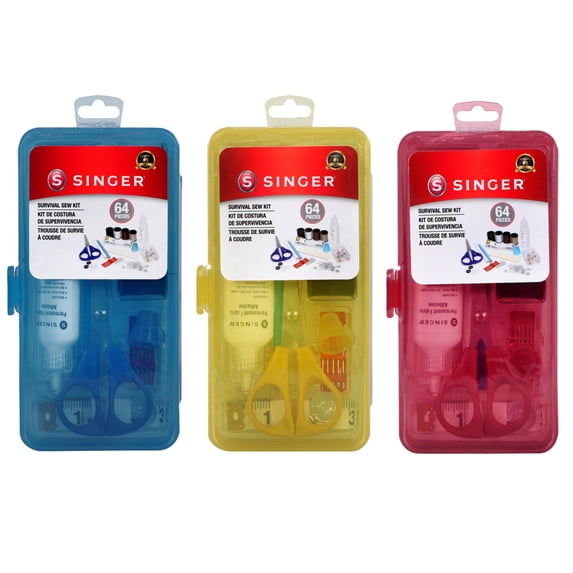 SINGER Sewing Kit with Storage Case, 64 Pieces, Includes Thread ...