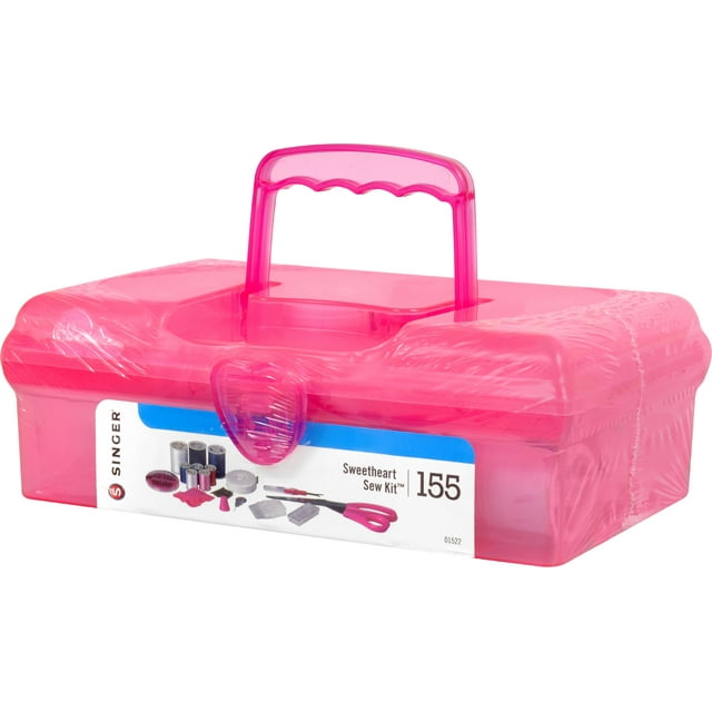 SINGER Sweetheart Sew Kit in Pink Storage Case with Essential Sewing ...