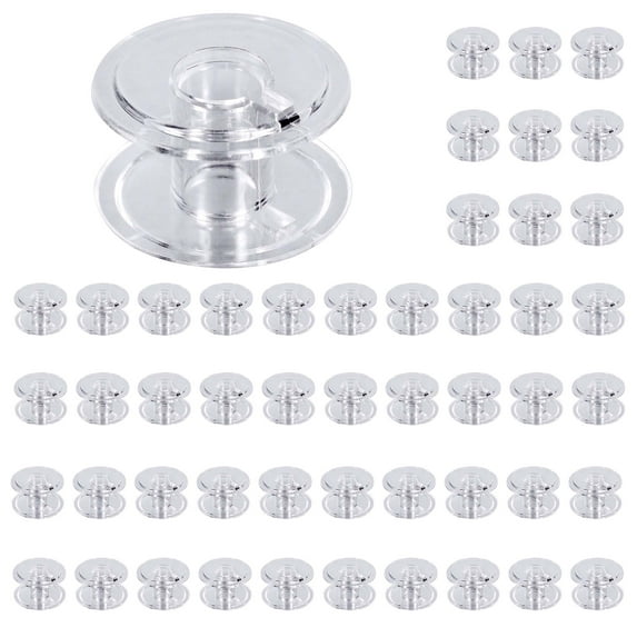 SINGER Transparent Plastic Class 15 Sewing Machine Bobbins, 50 Count ...