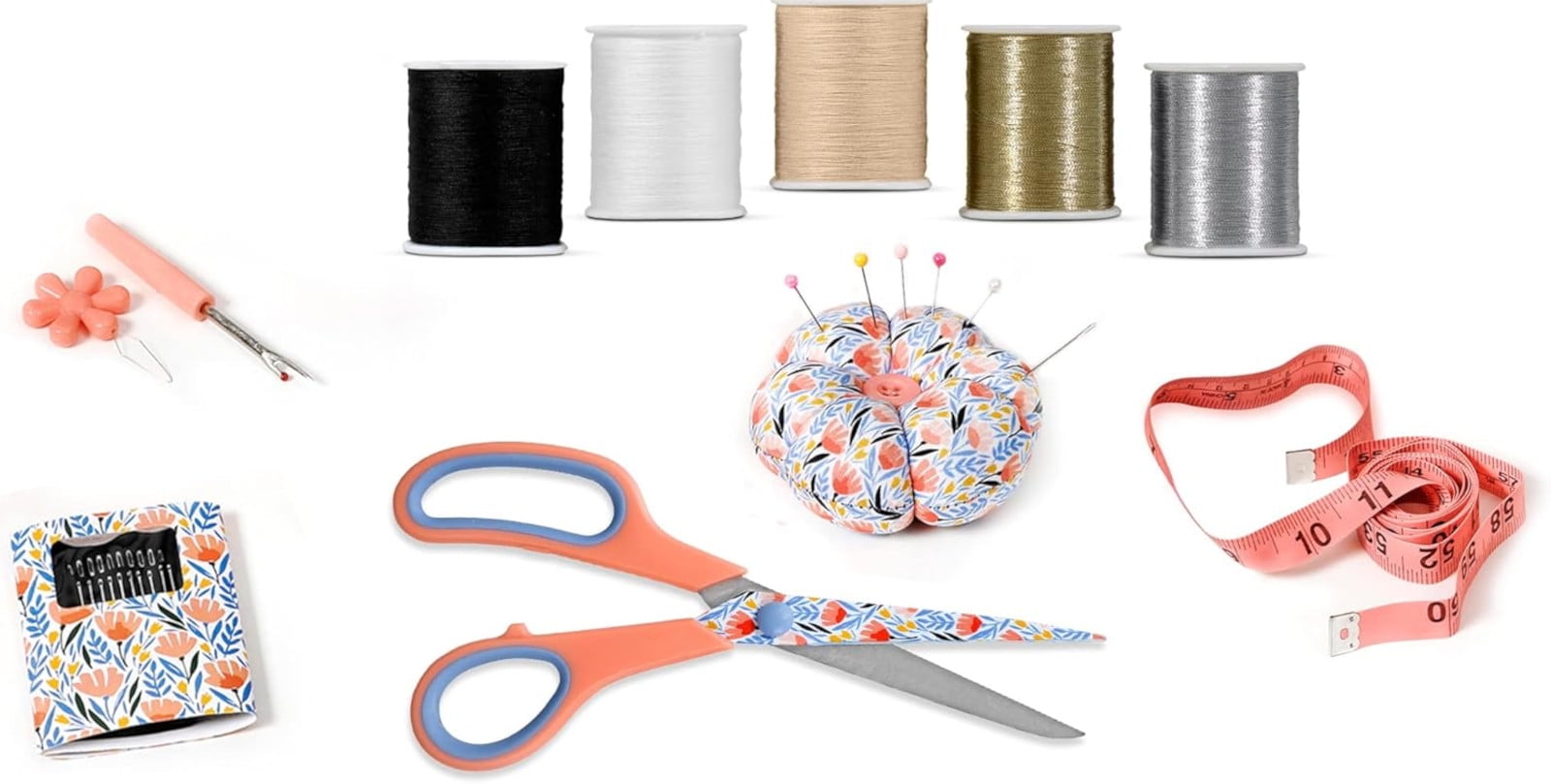 SINGER Sewing Kit with 30 Sewing Supplies in Tulip Floral Storage Bag ...