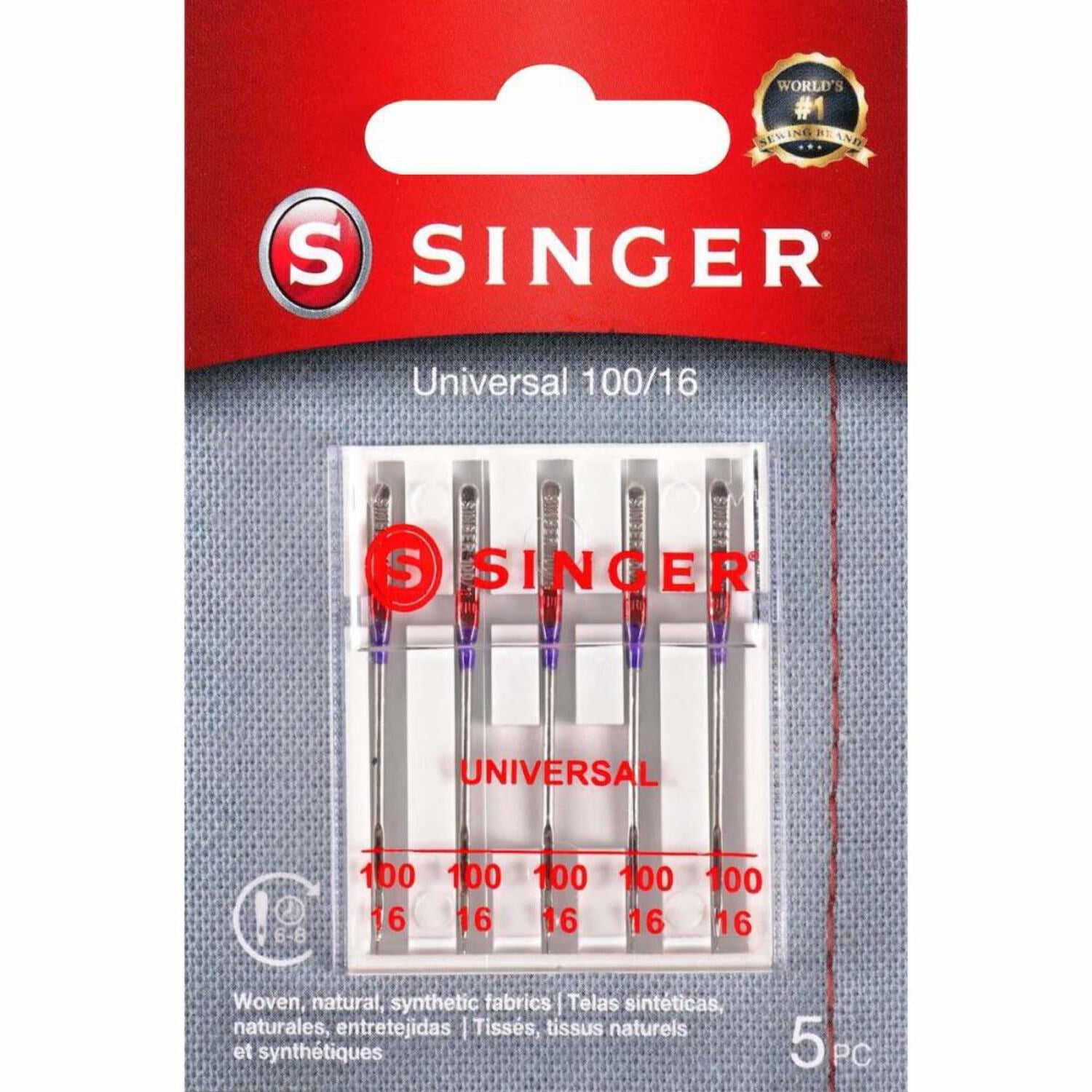 SINGER Universal Regular Point Machine Needles 5/Pkg - Walmart.com
