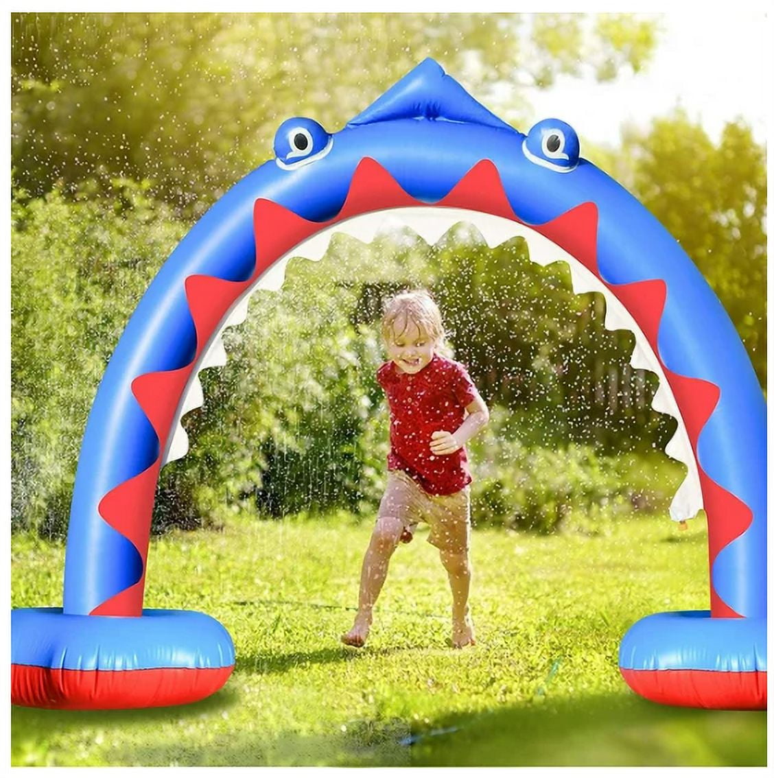 SINGES Large Shark Arch Sprinkler, Inflatable Fun Summer Games Yard ...