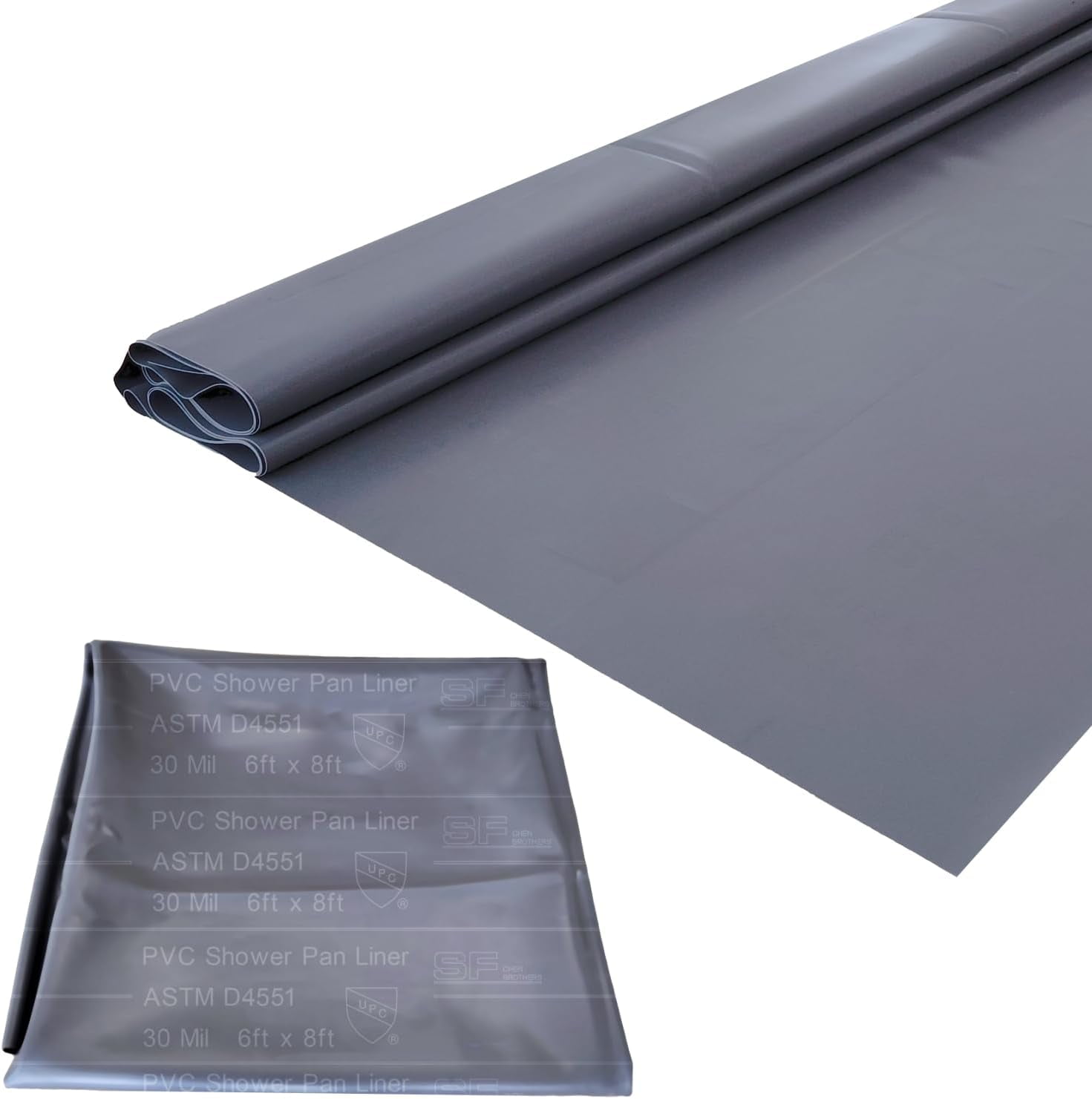 SINGFORM 30 Mil Thickness 6' X 8' Shower Pan Liner | PVC Waterproofing ...