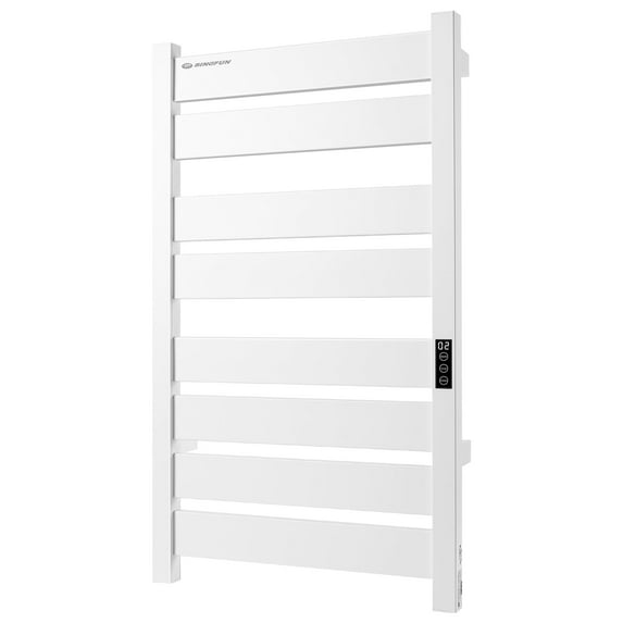 SINGFUN Heated Towel Rack 8 Bars Wall Mount Hot Towel Warmer Electric ...