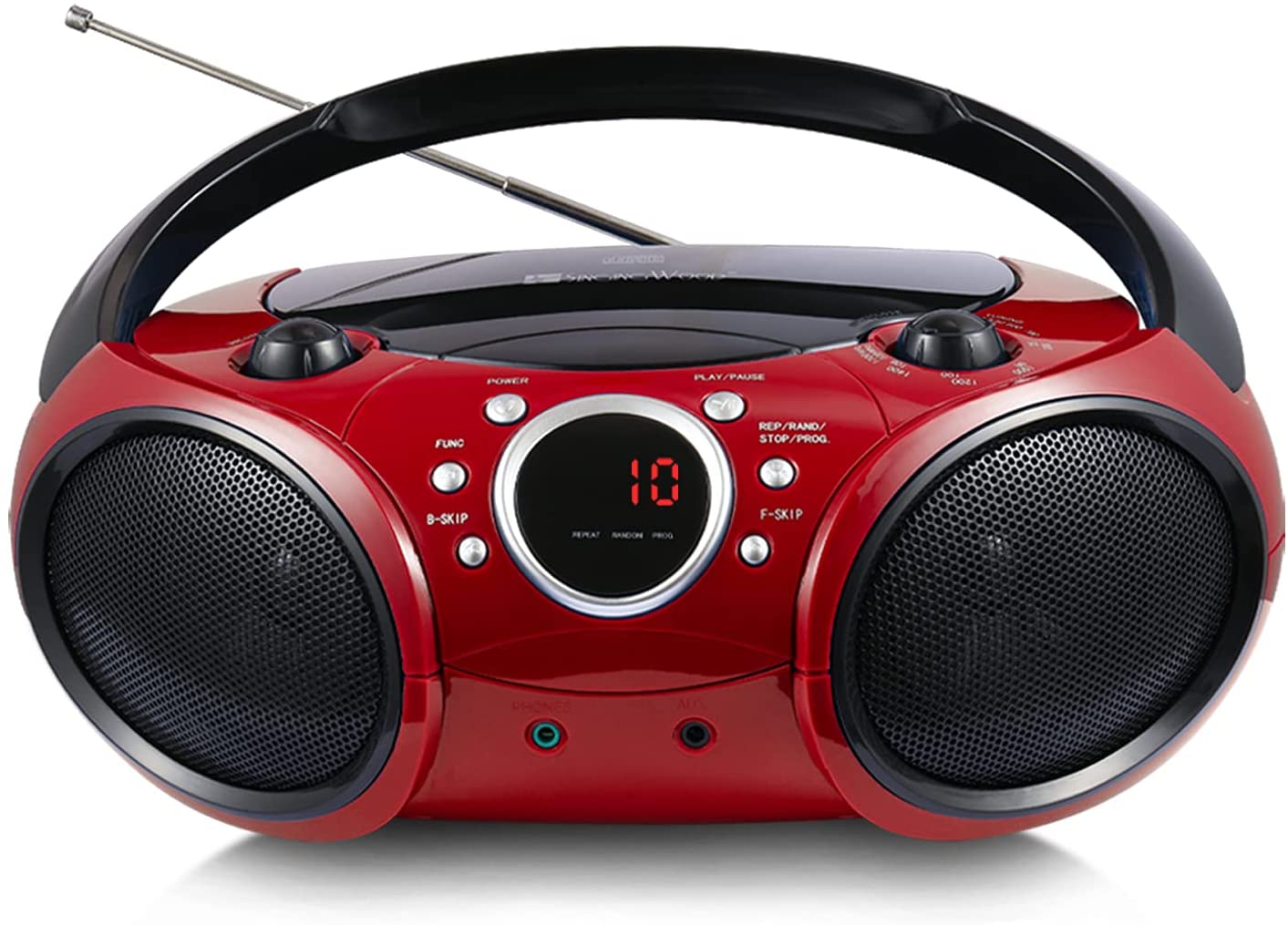 TechPlay Monster 1980S-Style Boom Box CD Player, Cassette Player ...
