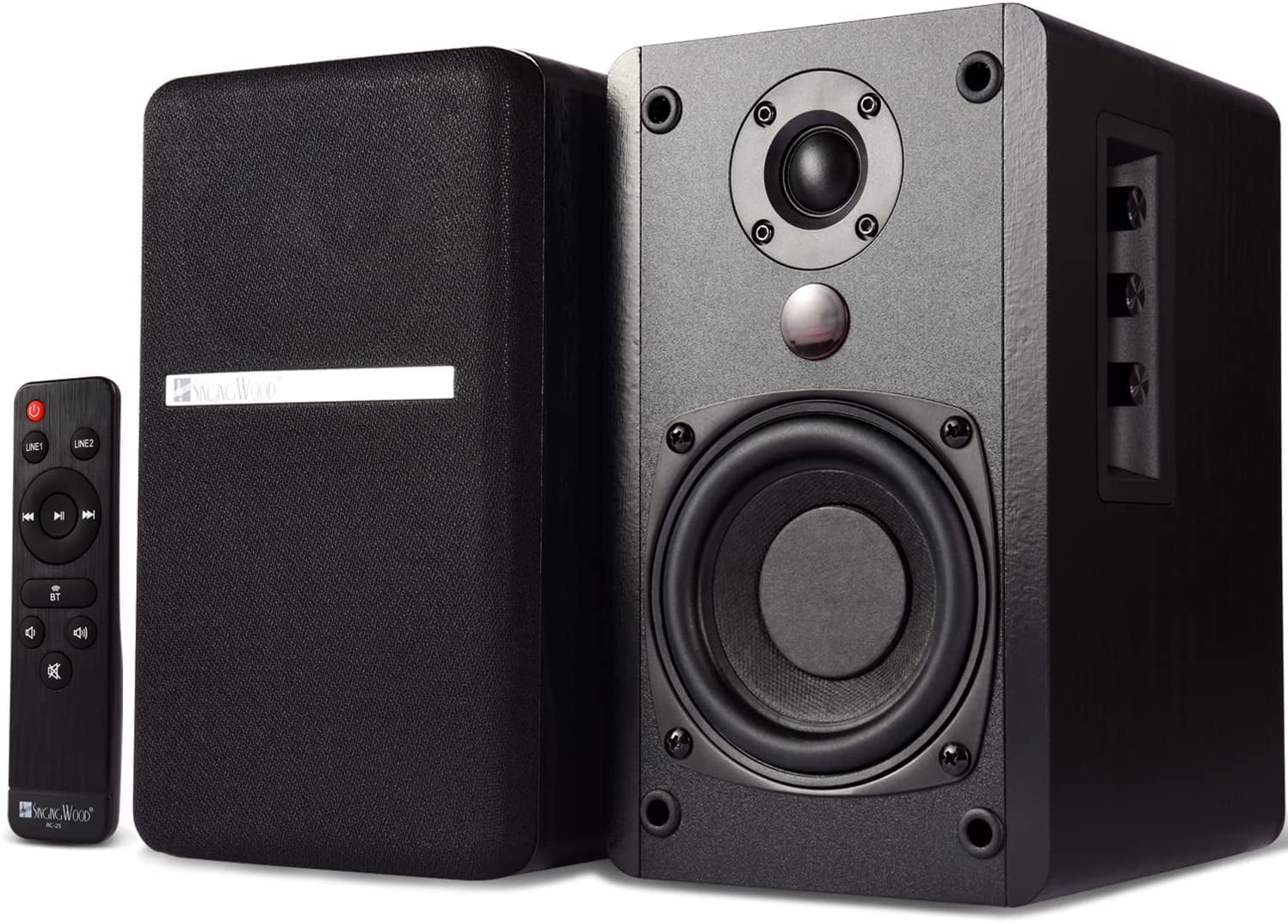 singing wood BT25 2024 Bluetooth Bookshelf Speakers with Optical Aux ...