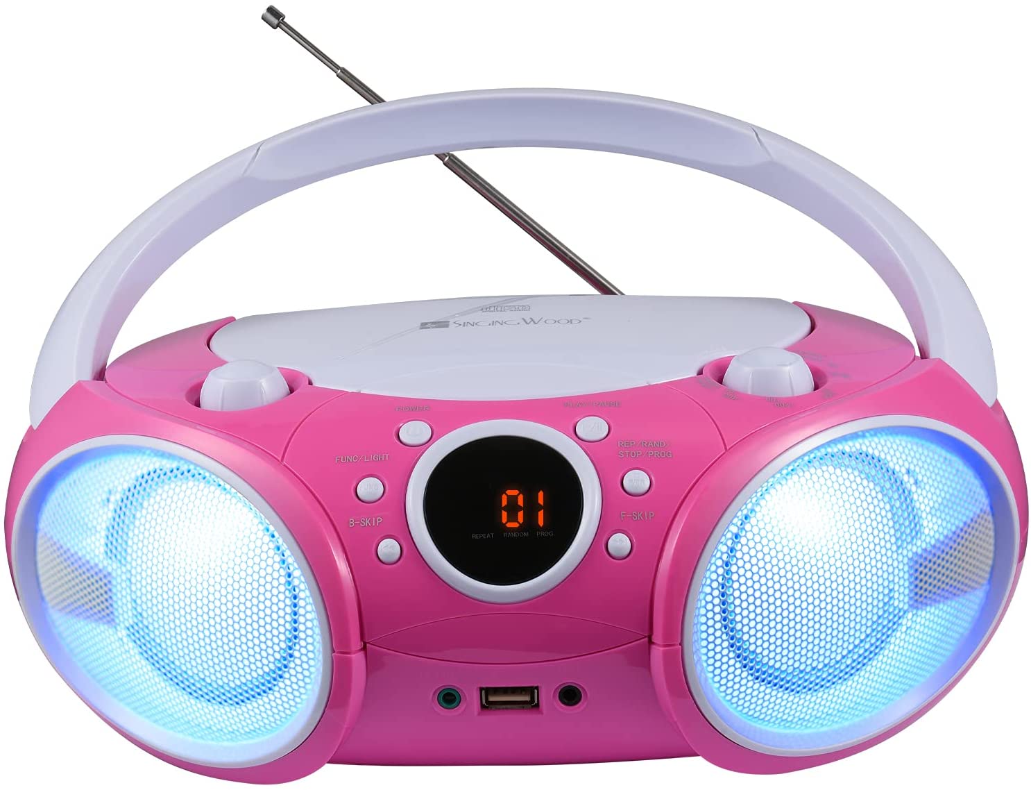 Toshiba 25W Portable Bluetooth CD Boombox with Stereo Sound, Remote ...