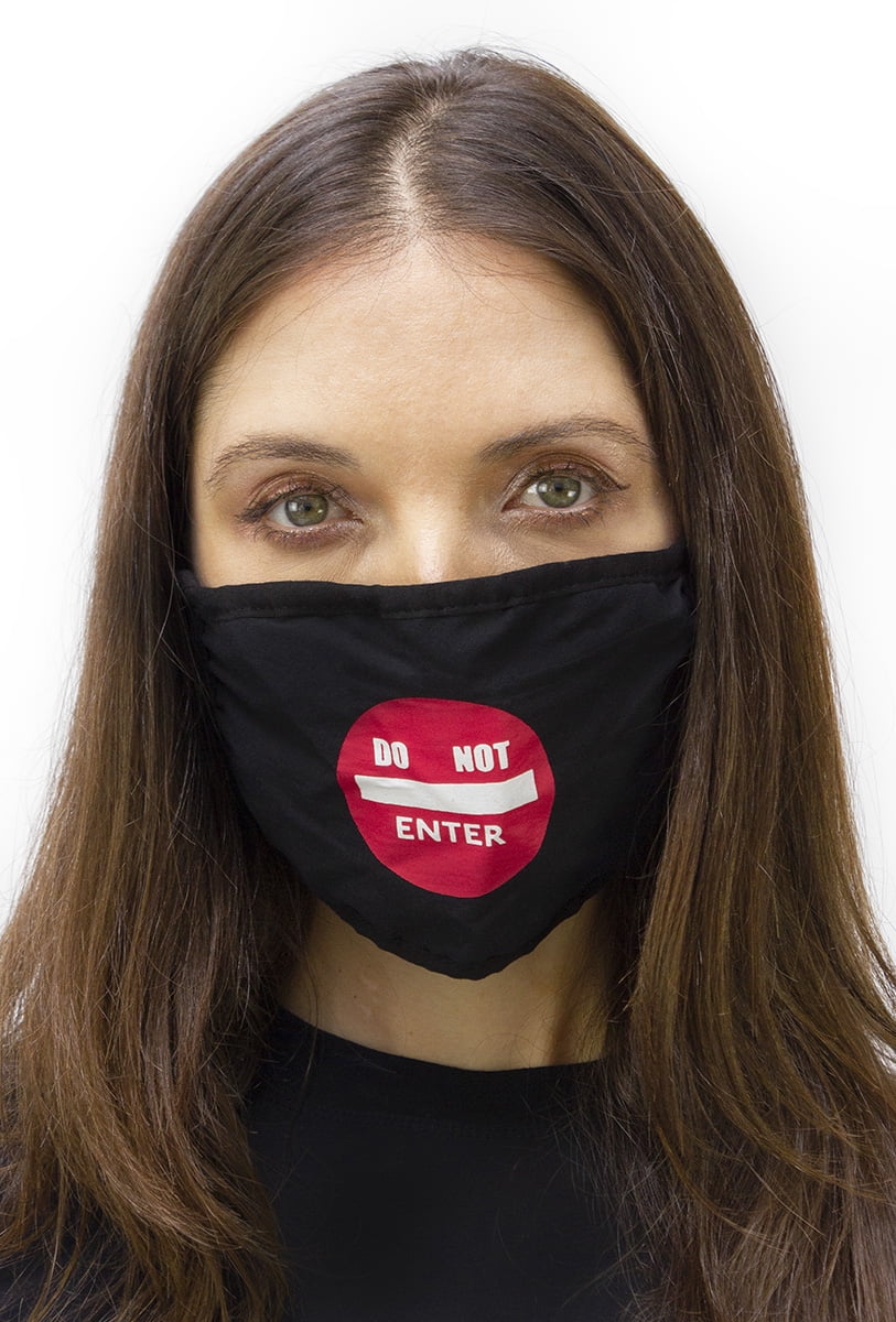 SINGLE PACK 'DO NOT ENTER' FACE MASK - Walmart.com